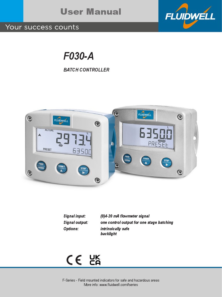 User Manual: Batch Controller | PDF | Accuracy And Precision | Flow ...