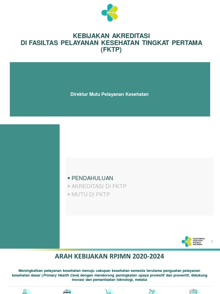 Kebijakan Akreditasi FKTP 2022-2024 | PDF