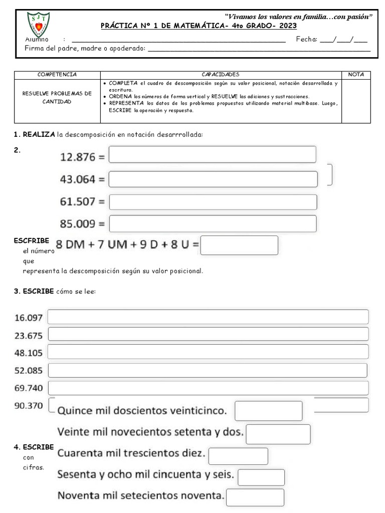 Práctica de Matemática 2023 | PDF | Matemáticas | Notación