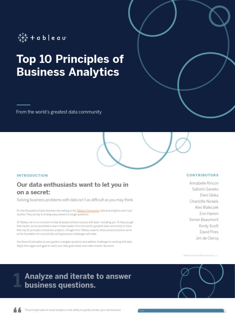 Top 10 Principles of Business Analytics - 0 | PDF | Analytics | Data