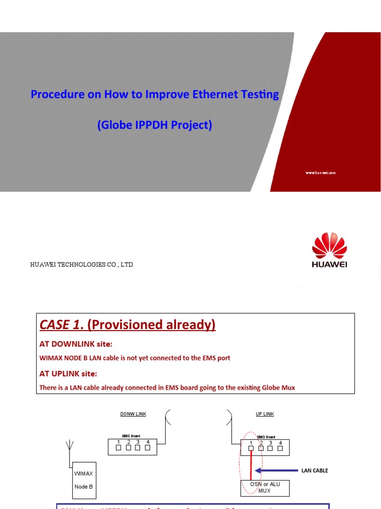 Procedure On How To Conduct Ethernet Testing | PDF | Ethernet ...