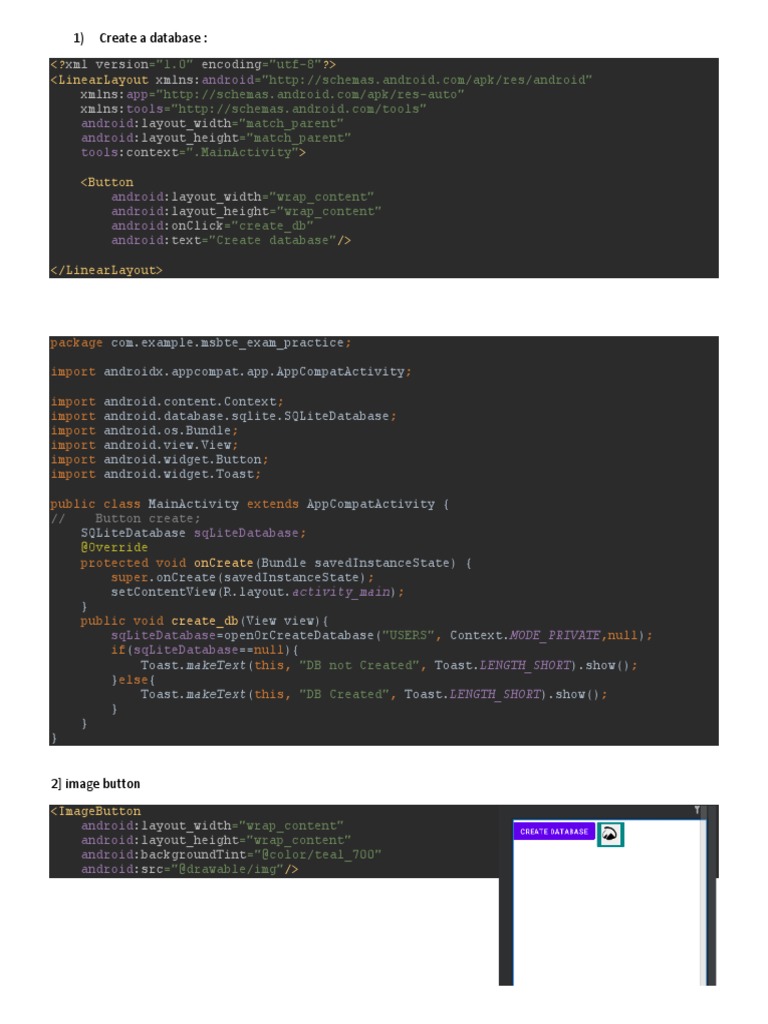 Android Pgms | Download Free PDF | Java (Programming Language) | Android (Operating System)