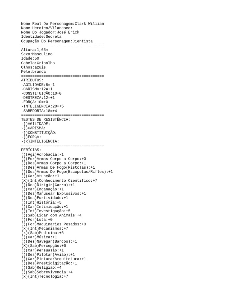 Ficha Cientista Clark William | PDF