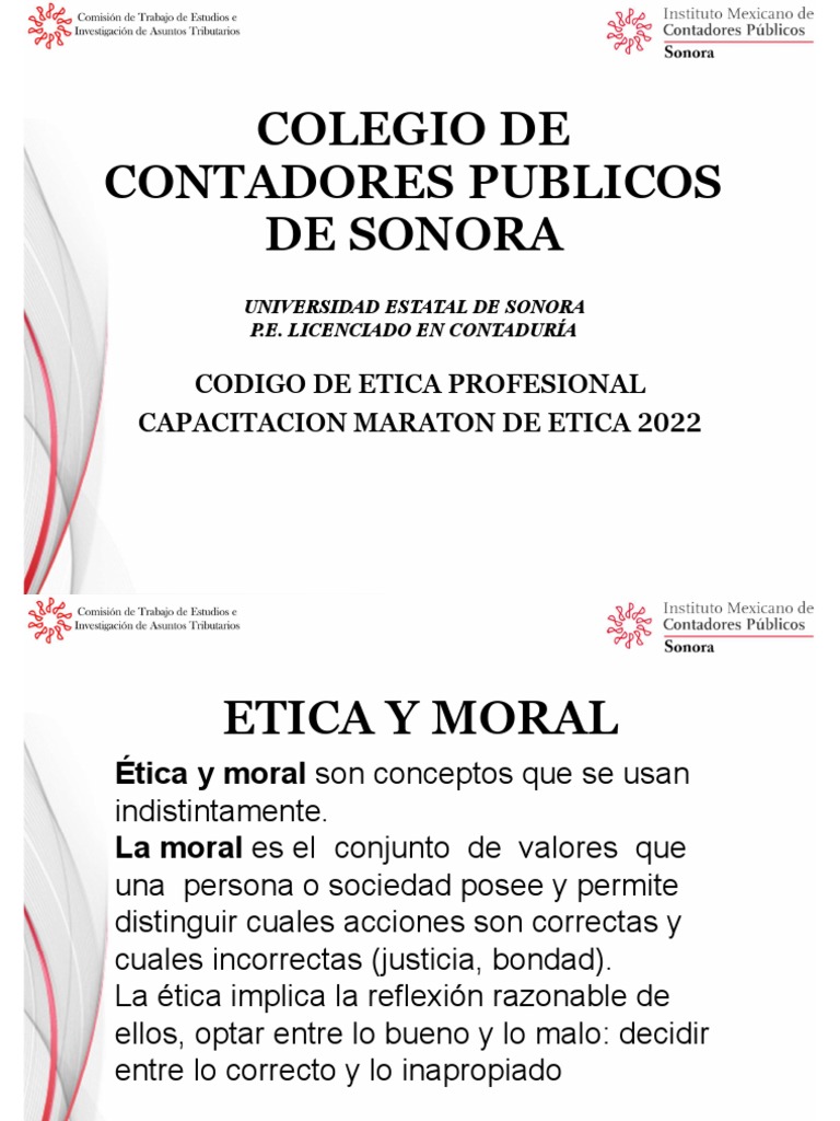 Código de Ética Profesional para Contadores | PDF | Contador | Moralidad