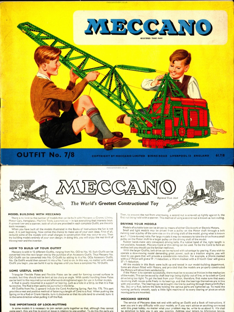 Meccano Manual | PDF