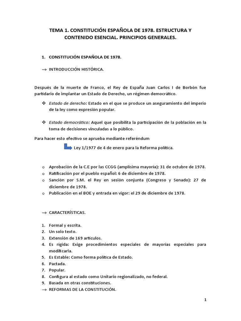 Tema 1 - (C.e) | PDF | España | Debido al proceso