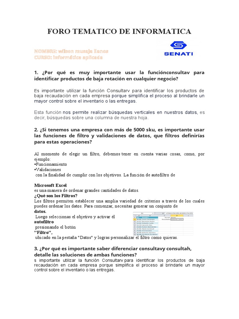 Foro Tematico de Informatica | PDF