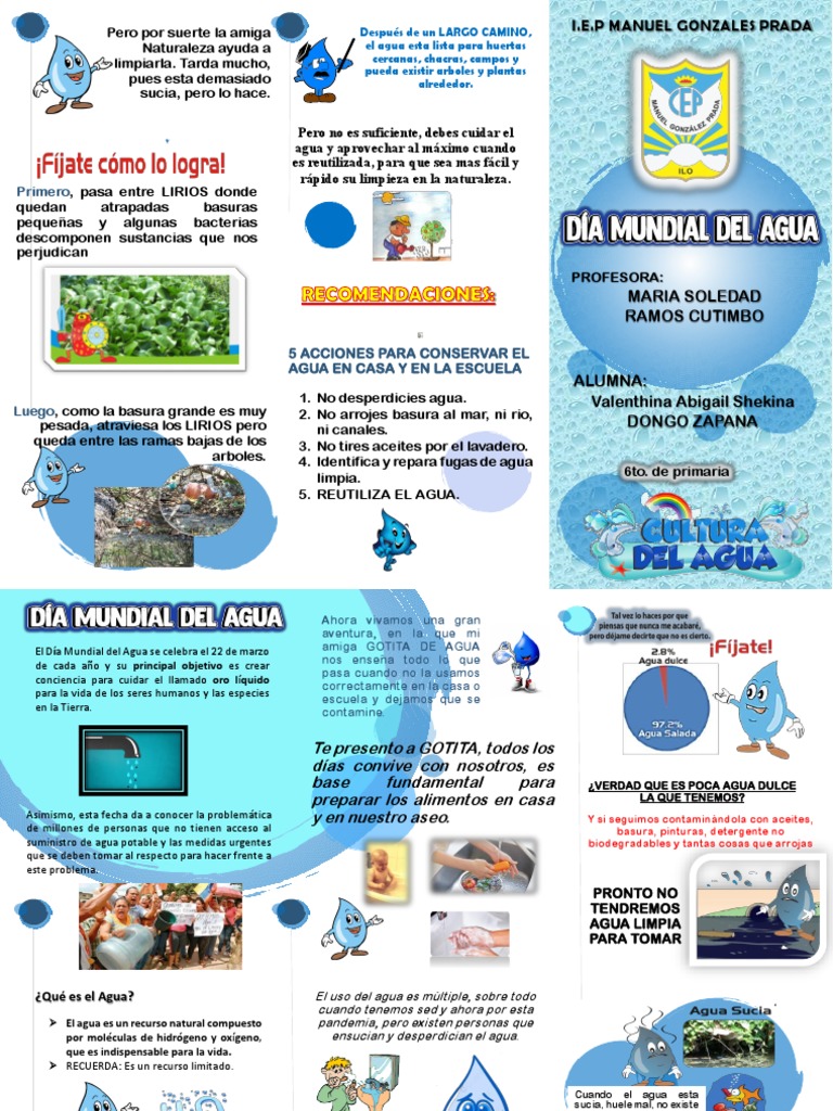 Triptico Del Agua | PDF | Agua | Residuos Triptico Del Agua | PDF | Agua | Residuos