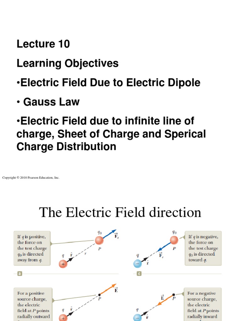 Lecture 12 Electric Dipole and Gauss Law | PDF | Flux | Electrostatics