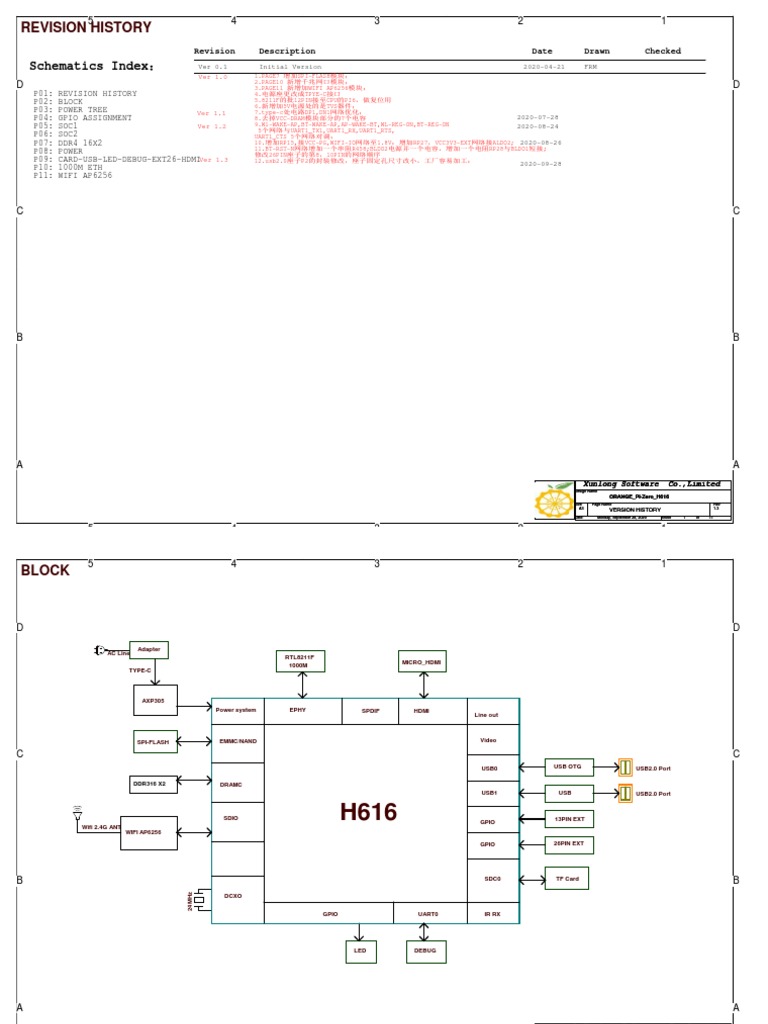 Anexo 3 - Orange Pi - Zero2 - H616 - Schematic - v1.3 | PDF | Computing ...
