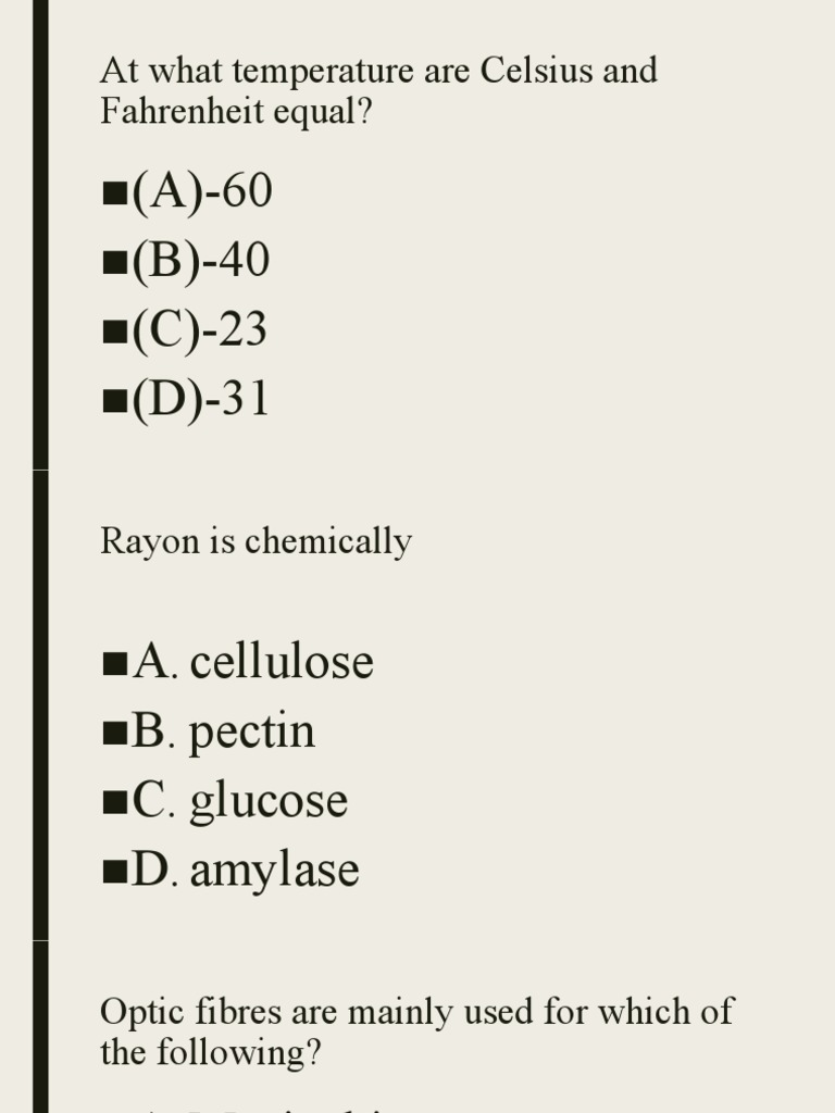 At What Temperature Are Celsius and Fahrenheit Equal?: (A) - 60 (B ...