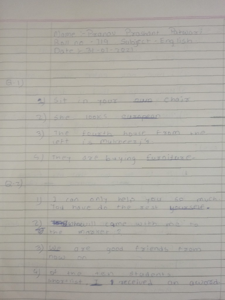 Pranav Patwari - PT1 English Paper | PDF