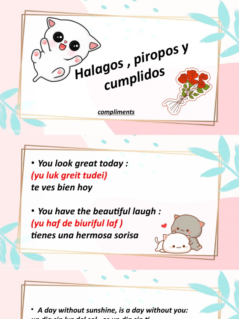 Presentación de Halagos Ingles | PDF