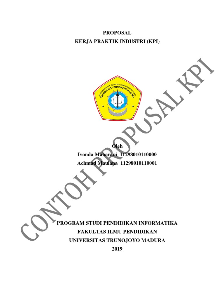 Contoh Proposal Kpi 1.1 | PDF