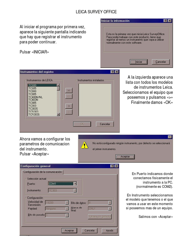 Guía de Uso de Leica Survey Office | PDF | Ingeniería de software ...