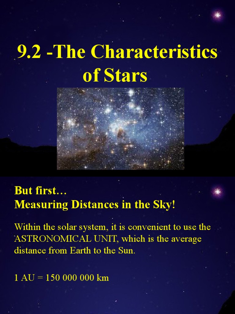9.2 - Characteristics of Stars | PDF | Teaching Methods & Materials ...