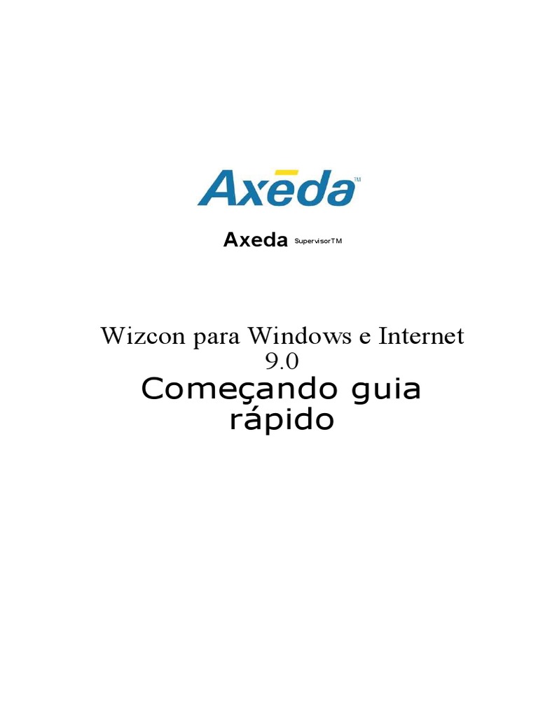 Wizcon 9.0 Guia Rápido | PDF | Janela (informática) | Microsoft Windows