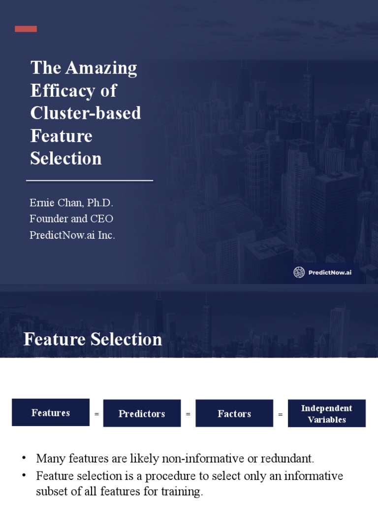Feature Selection Webinar v2 | PDF | Teaching Methods & Materials