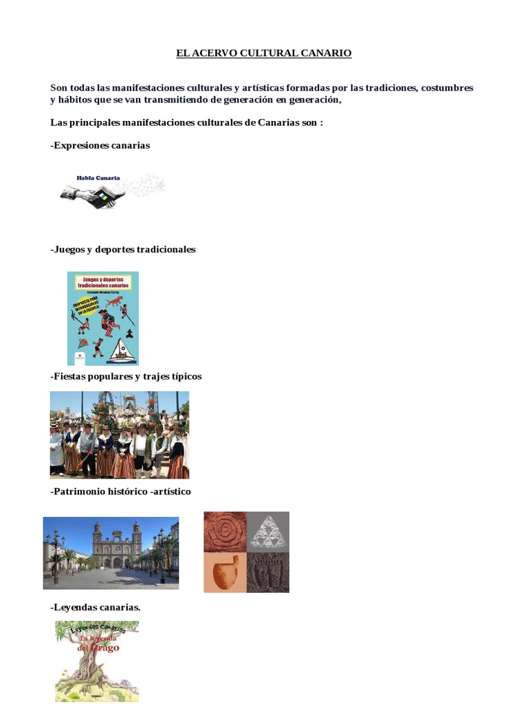 El Acervo Cultural Canario | PDF | Islas Canarias