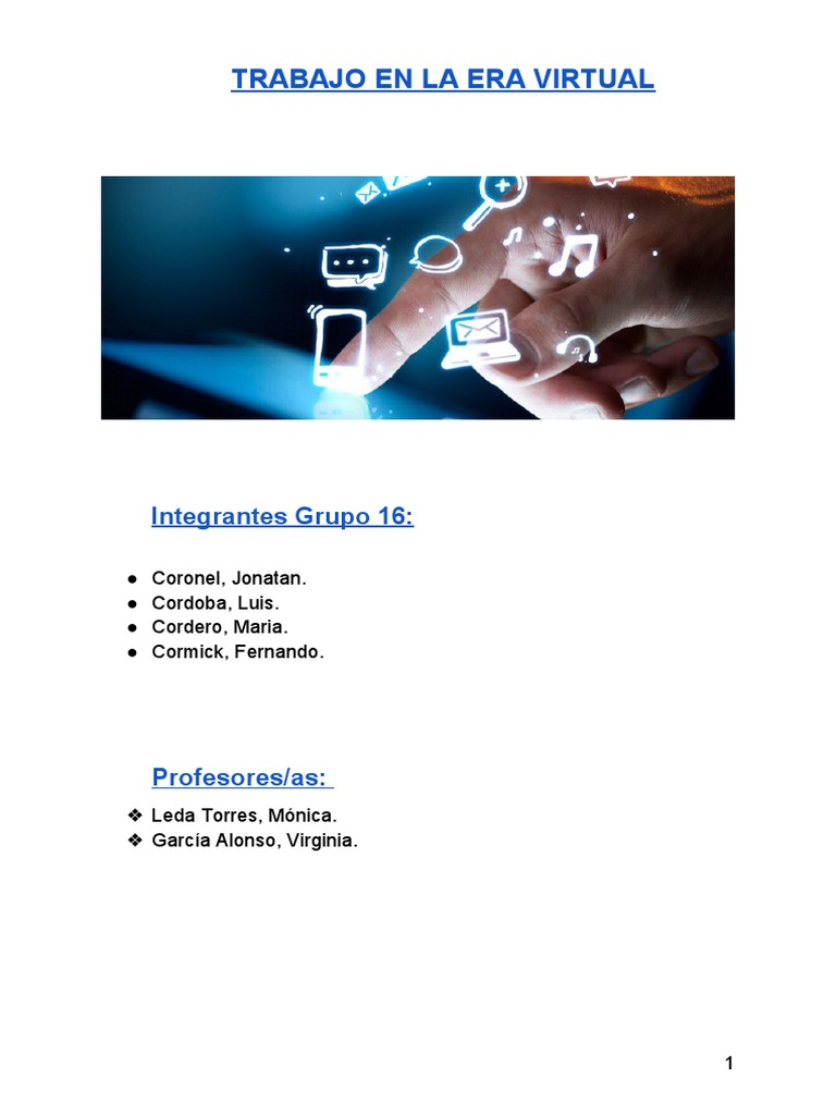 Tarea Grupal Informatica - Grupo16 | PDF | Internet | Tecnologías de la información