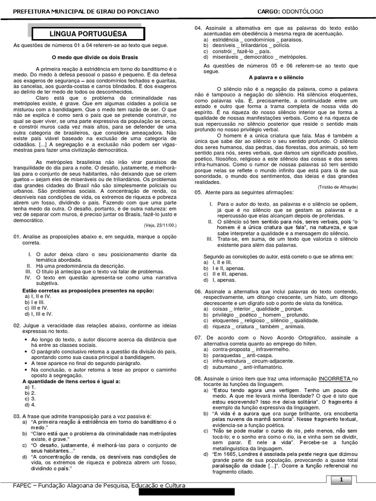 Prova Concurso | PDF