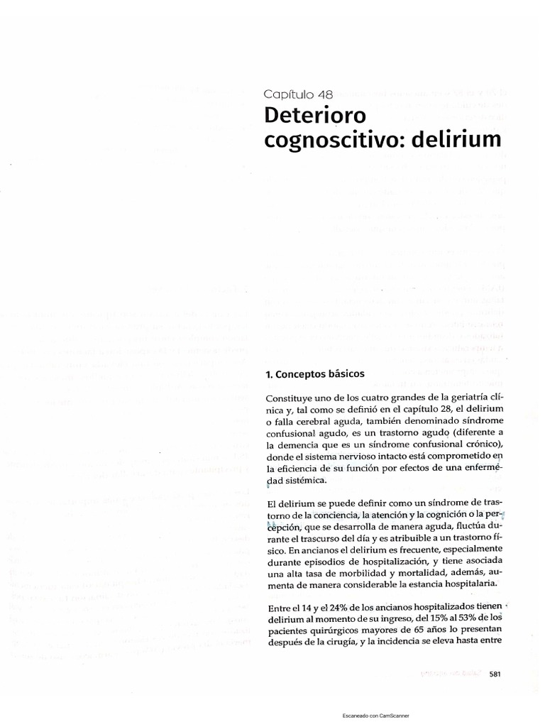 Capítulo 48 - Delirium | PDF | Vejez | Especialidades Medicas