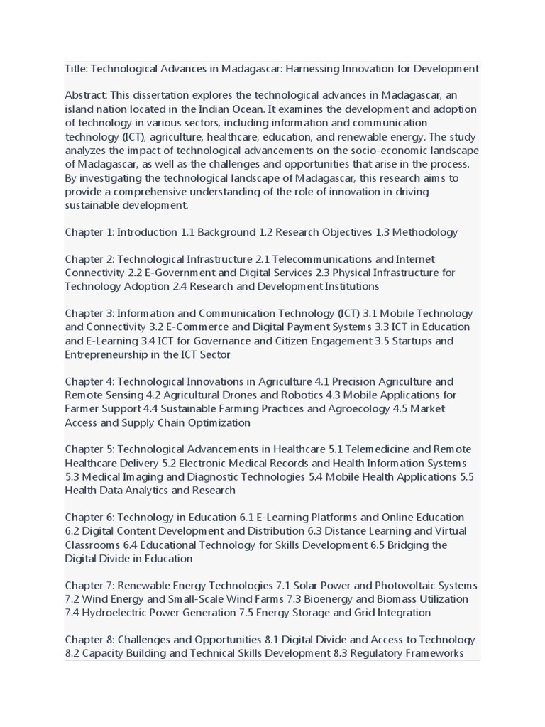 Tech Innovations Driving Madagascar's Growth | PDF | Educational ...