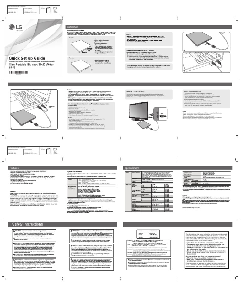 Grabadora Bluray LG | PDF