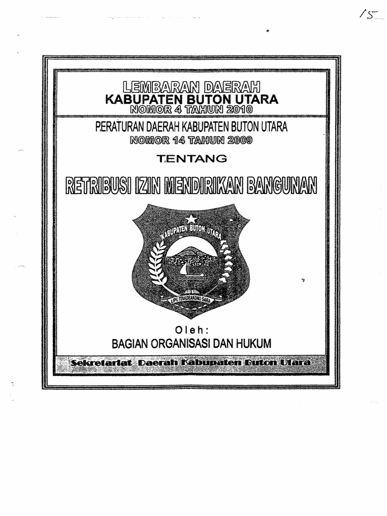 Perda Buton Utara No.14 Tahun 2009 | PDF