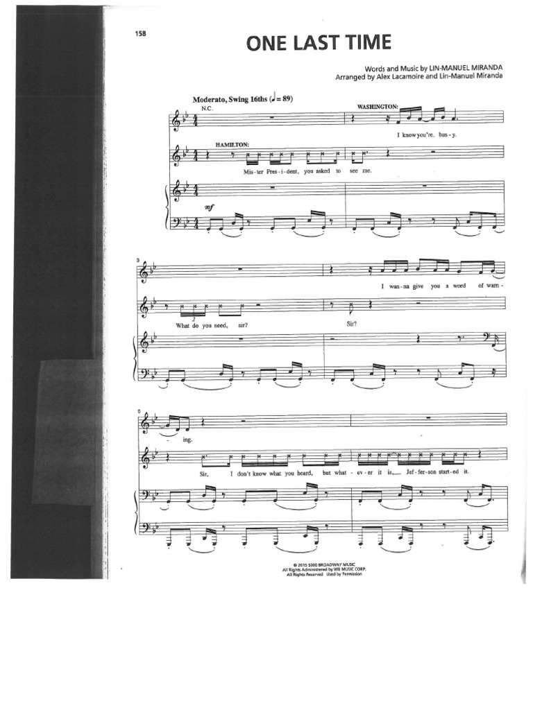 Hamilton - One Last Time | PDF