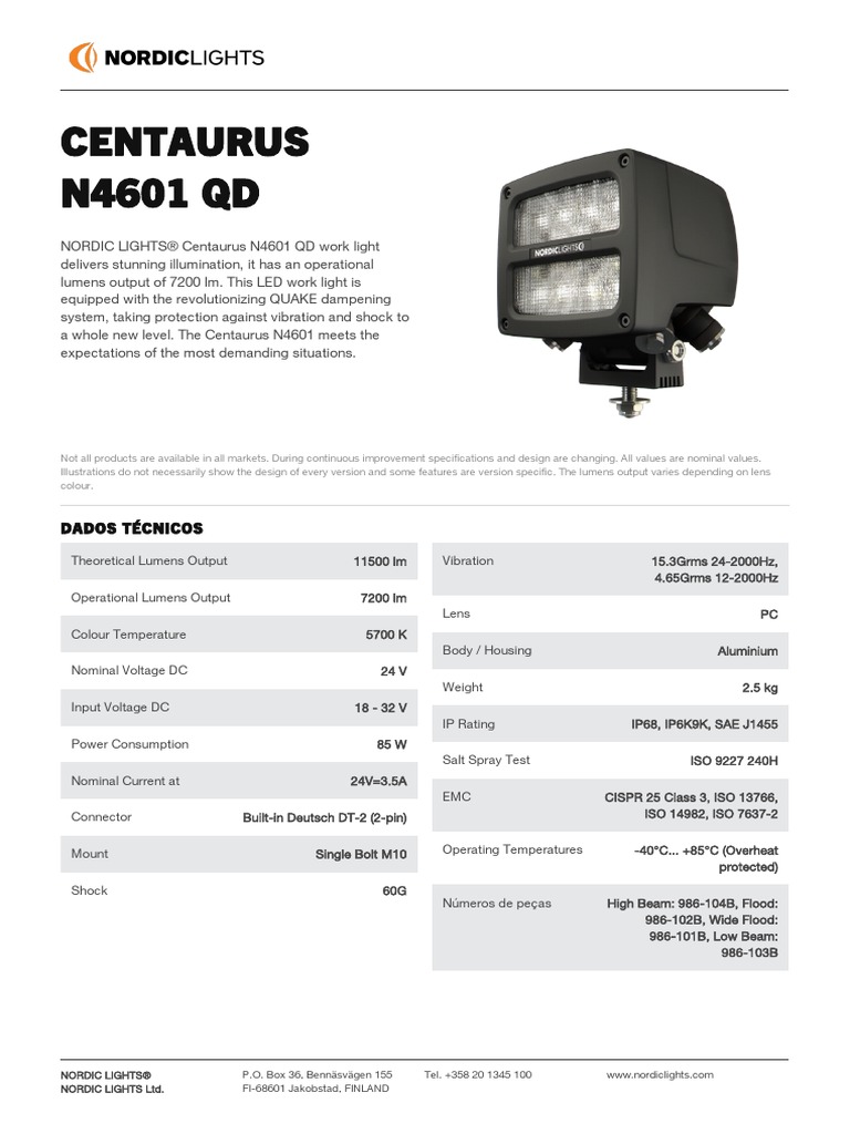 Centaurus n4601qd | PDF | Electronics | Manufactured Goods
