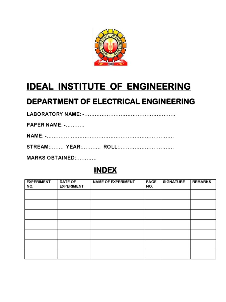 Electrical Engineering Lab Report Template | PDF