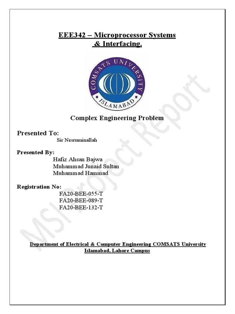 MSI CEP Lab Project Report Final Version Report... | PDF | Electric Motor | Bluetooth