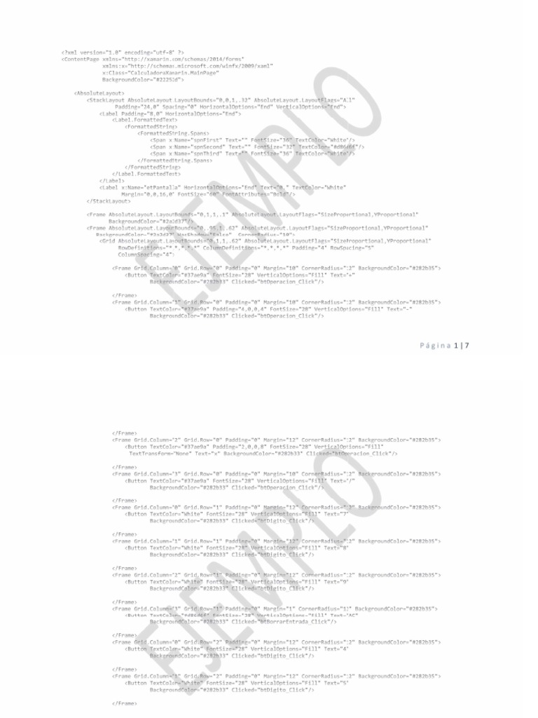 XML Version Calculadora - Xaml - Cs - Img | PDF XML Version Calculadora - Xaml - Cs - Img | PDF
