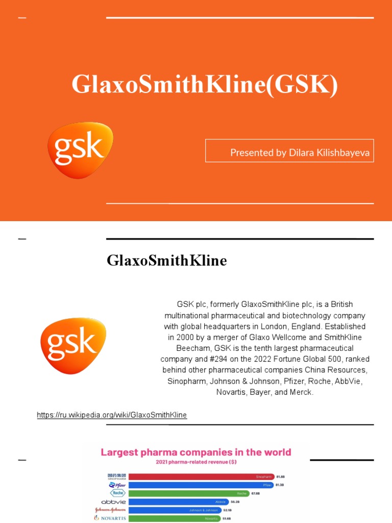 Glaxosmithkline (GSK) : Presented by Dilara Kilishbayeva | PDF