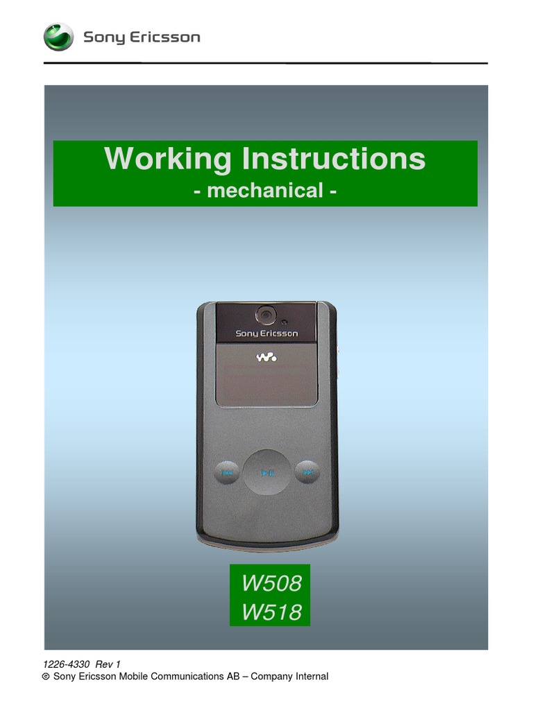 W508 Working Instruction SVCM | Download Free PDF | Electrical ...