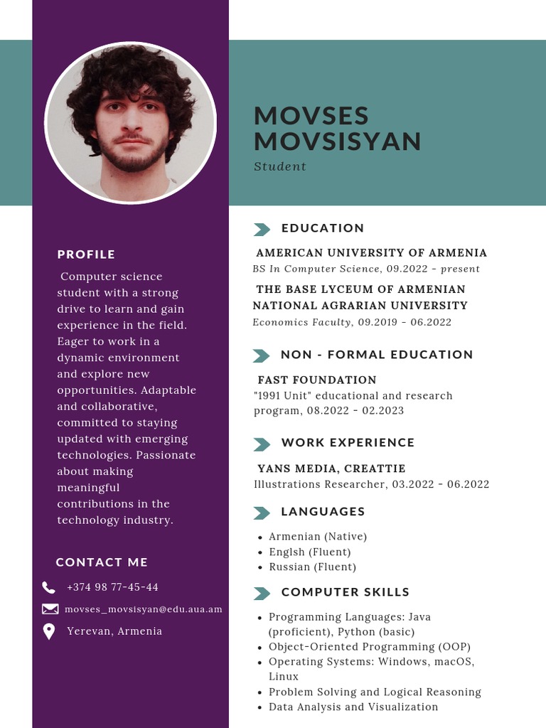 Computer Science Student Profile | PDF