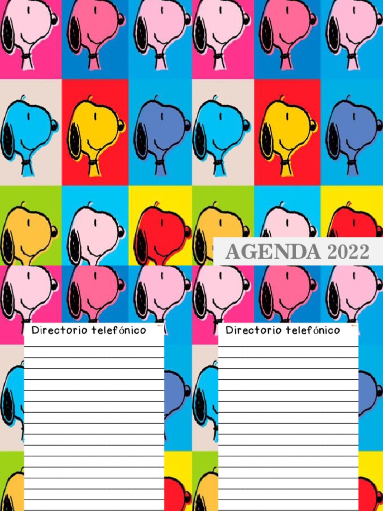 Agenda Snoopy A5 2022 | PDF