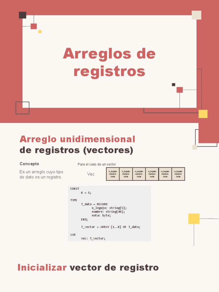 11 - Arreglos de Registros | PDF | Informática | Programación de ...