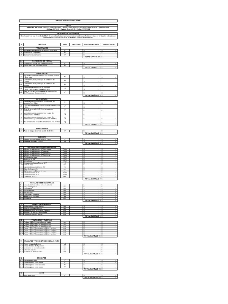 Costos Ivette Alejandra Velandia - Curso SENA | PDF