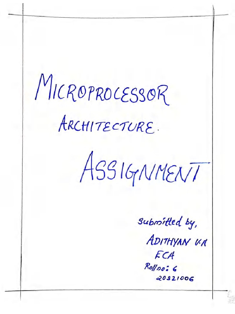 Microprocessor Architecture Pdf 9962
