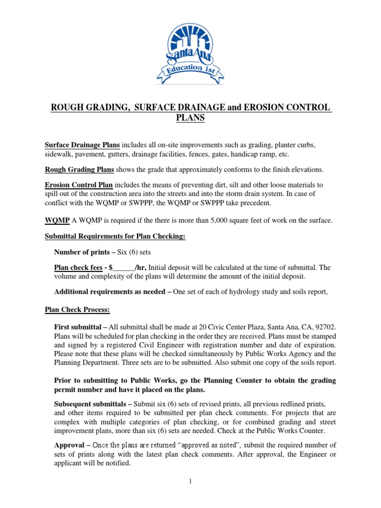 Grading Plan Guidelines | PDF