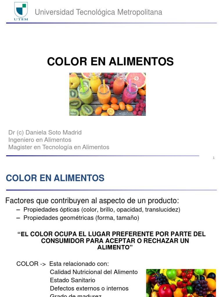 Color en Alimentos 2022 | PDF | Color | Percepción visual