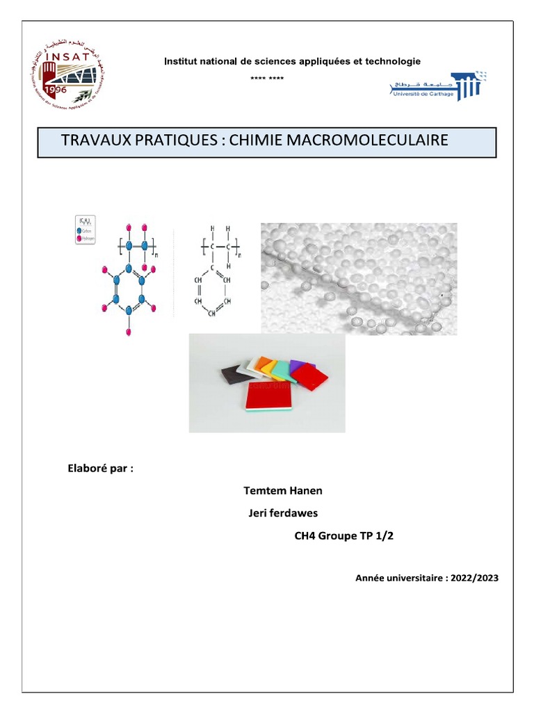 Rapport TP Polymere | PDF