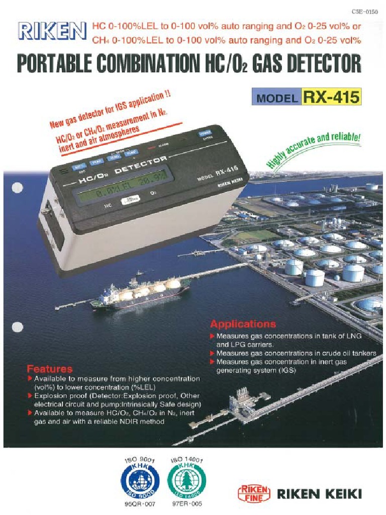 Riken RX-415 HC Gas Detector | PDF | Calibration | Gases