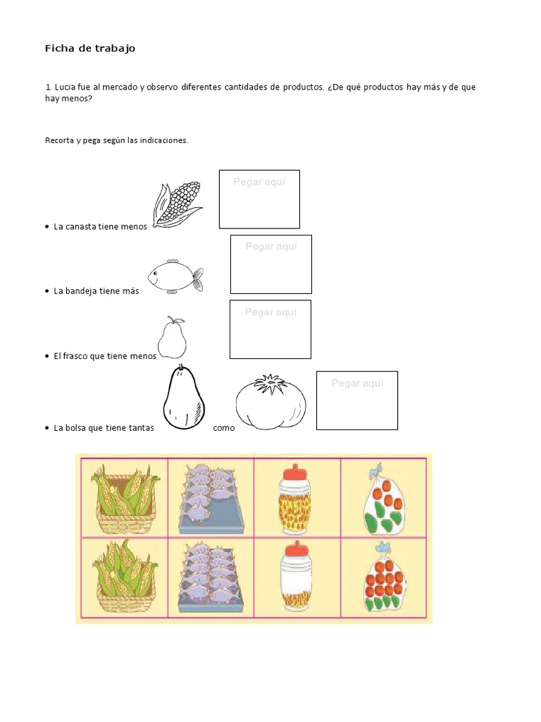 Ficha Mas Que, Menos Que | PDF