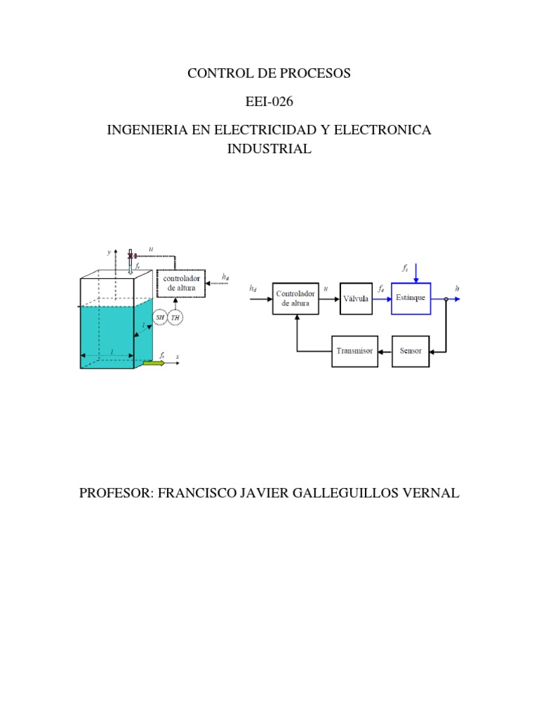 Unidad I Control de Procesos | PDF | Ecuaciones | Ecuaciones diferenciales