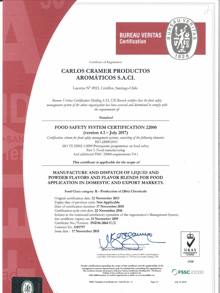 Cramer FSSC 22000 | PDF