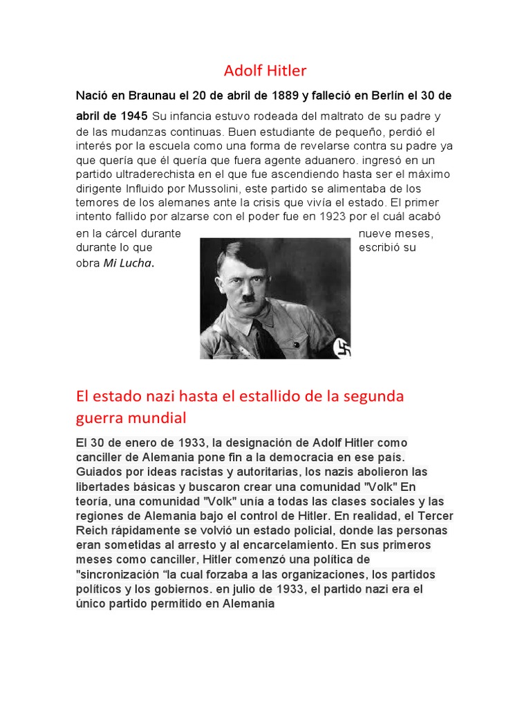 Adolf Hitler | PDF