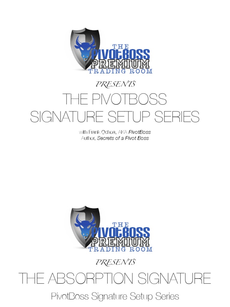 PivotBoss Trading Setup Strategies | PDF | Volatility (Finance)